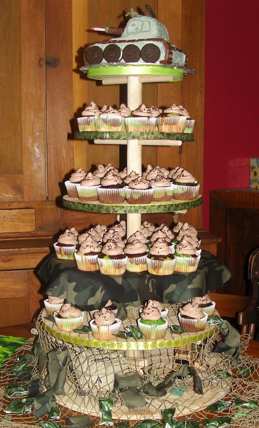 Army Tank Cupcake Tower - CakeCentral.com