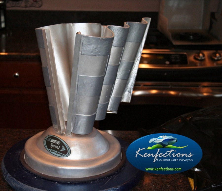 Nascar Trophy Cake - CakeCentral.com