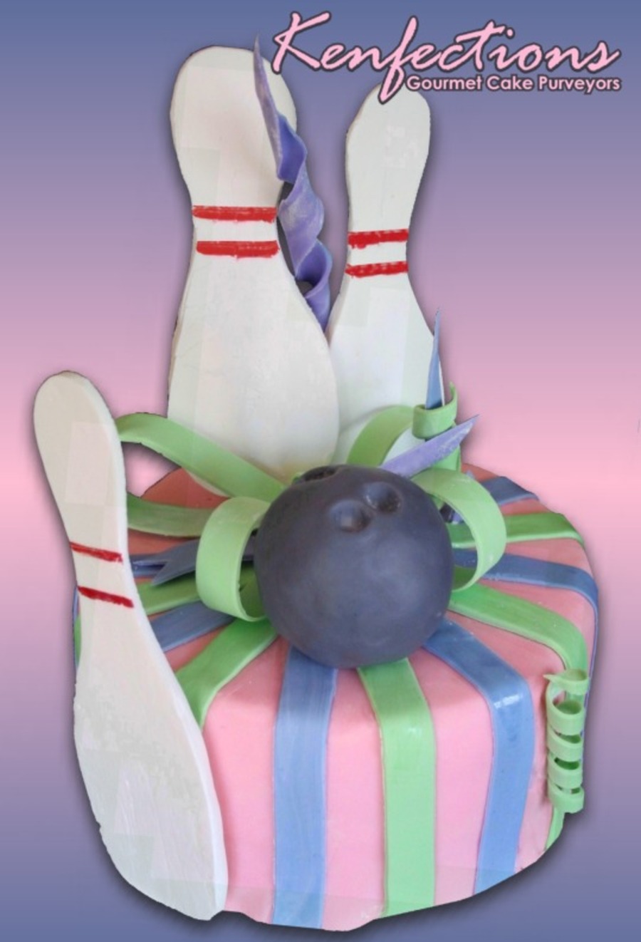 Bowling Party Cake - CakeCentral.com