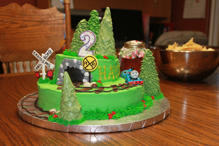 Thomas The Train Forrest Cake 2 - CakeCentral.com