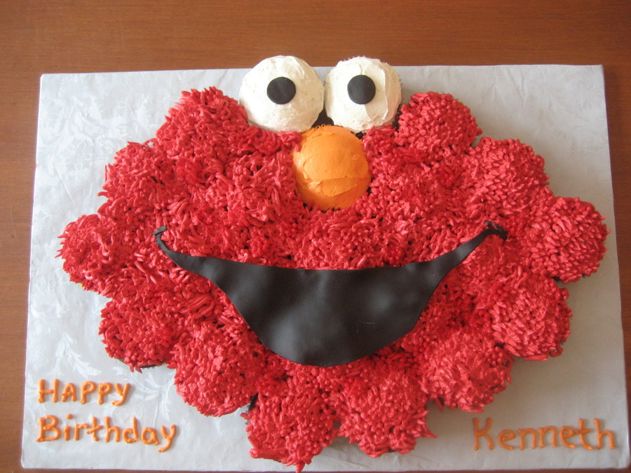 Elmo Cupcake Cake - CakeCentral.com