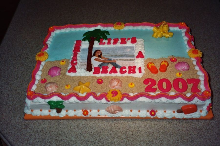 Life's A Beach Graduation - CakeCentral.com
