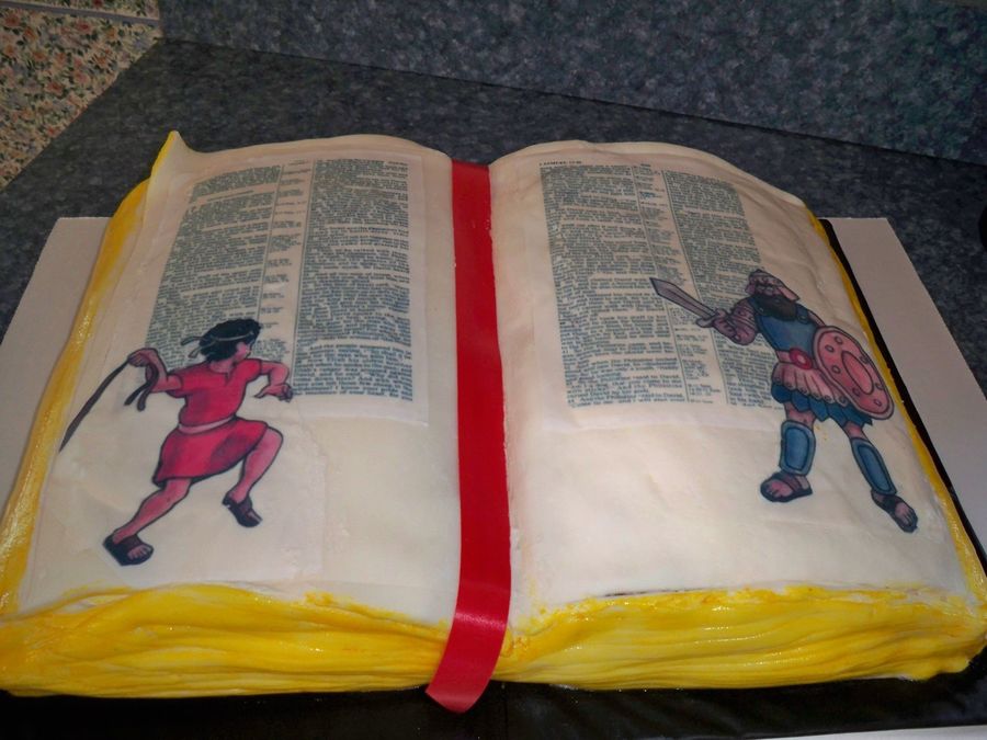 David & Goliath Birthday Cake - CakeCentral.com