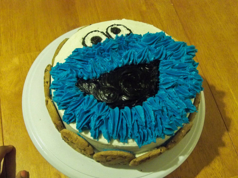My Brothers Cookie Monster Cake - CakeCentral.com