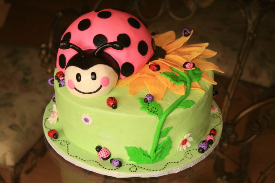Pink Ladybug - CakeCentral.com