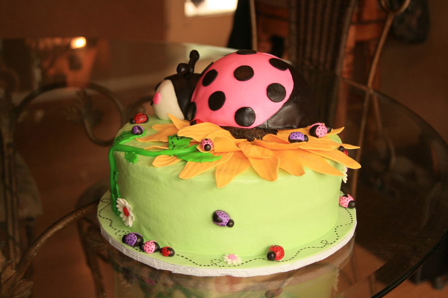 Pink Ladybug - CakeCentral.com