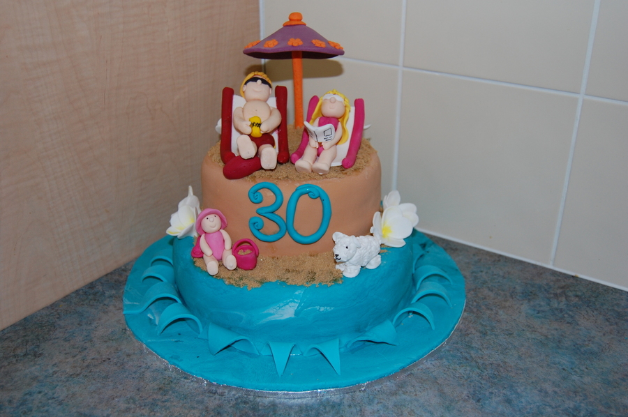 Beach Scene Cake - CakeCentral.com