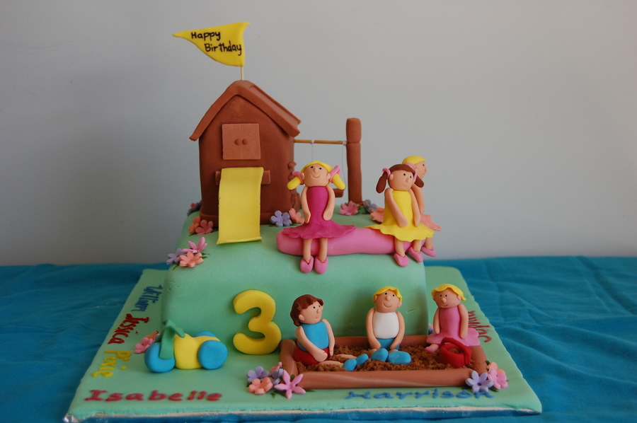 Childrens Cubby House And Playground Cake - CakeCentral.com