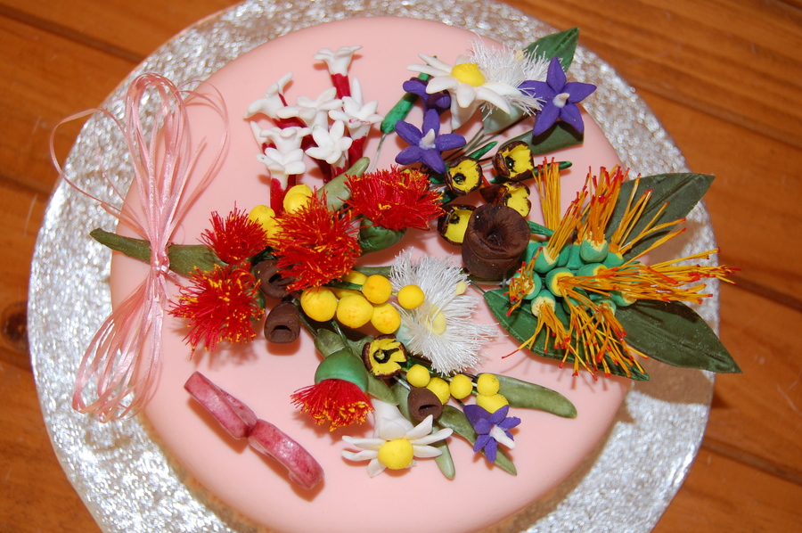 80Th Birthday Cake With Australian Native Flowers - CakeCentral.com