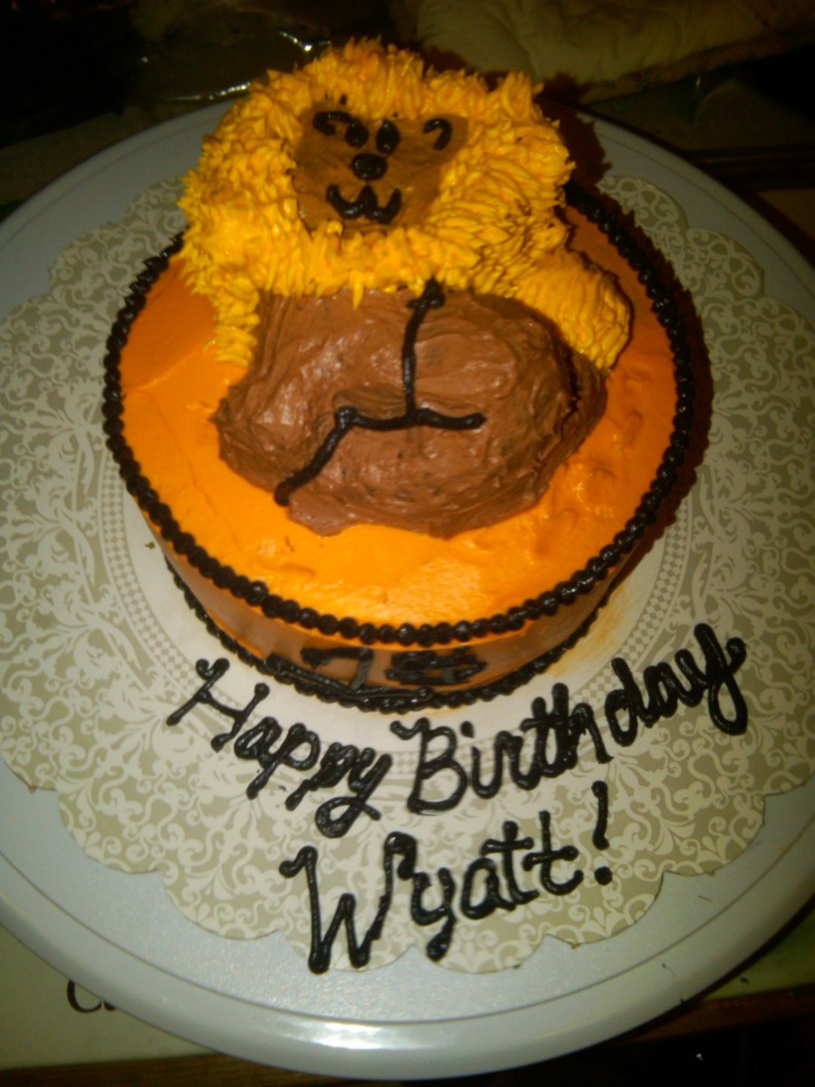 1St Birthday Lyon Cake - CakeCentral.com
