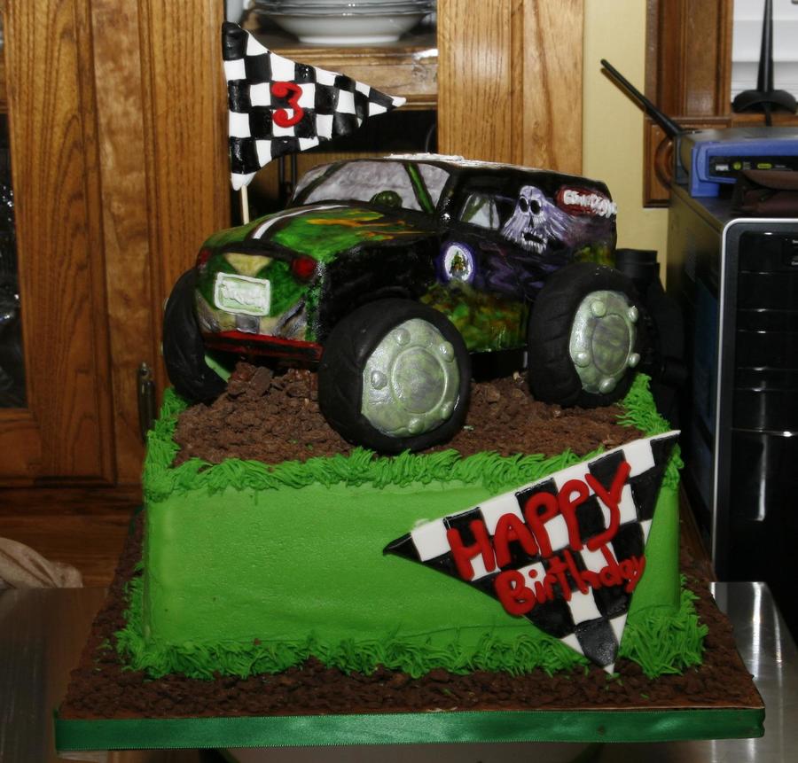 Grave Digger Birthday Cake - CakeCentral.com