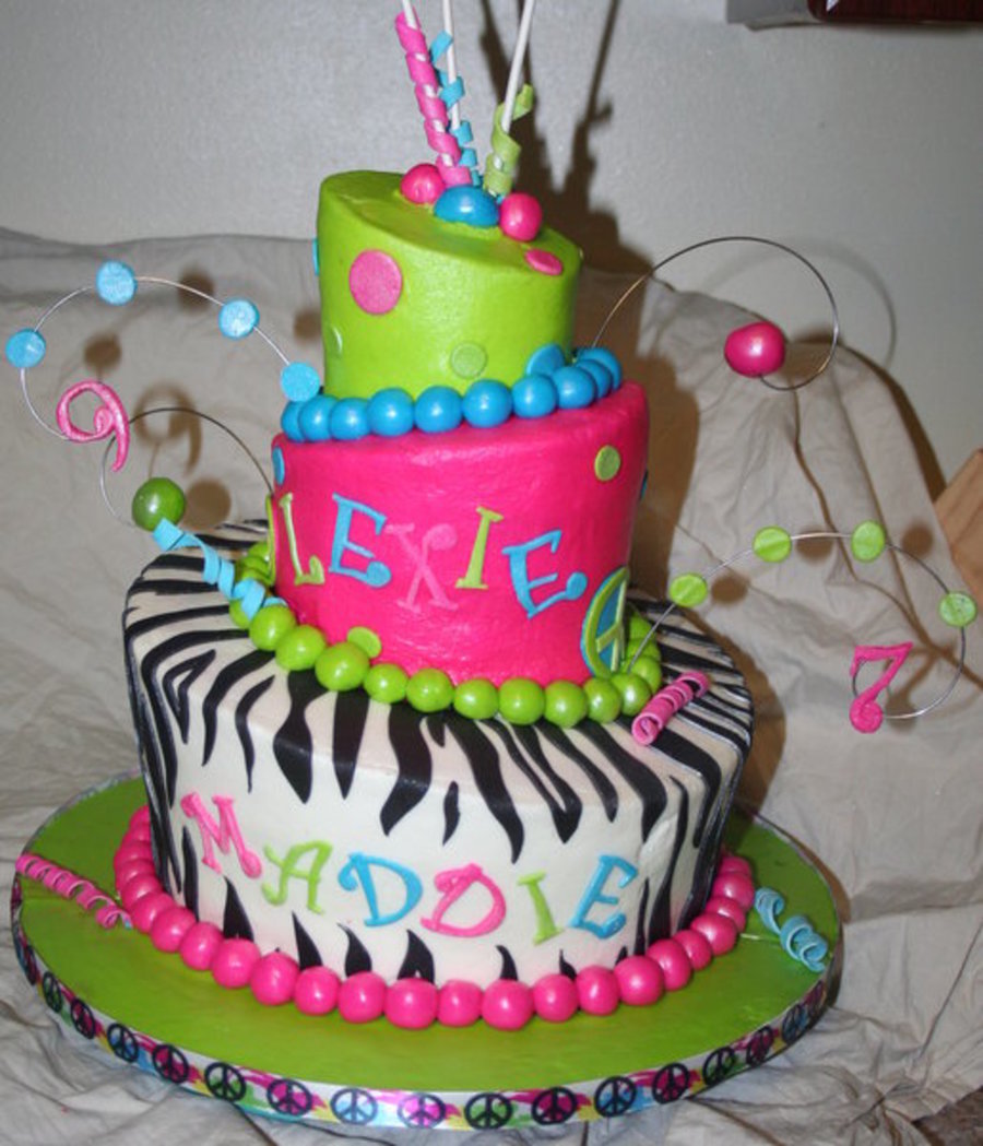 Funky Girly Cake - CakeCentral.com