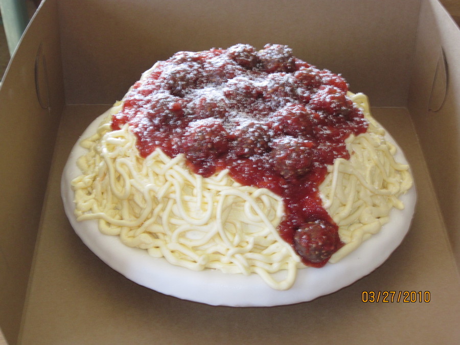 Spagetti And Meatballs - CakeCentral.com