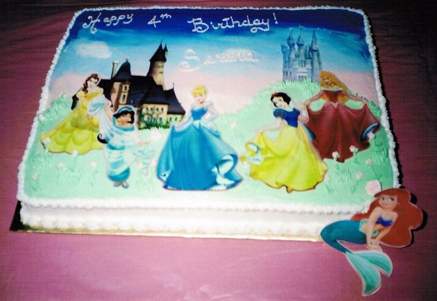 Disney Princesses Sheetcake - CakeCentral.com