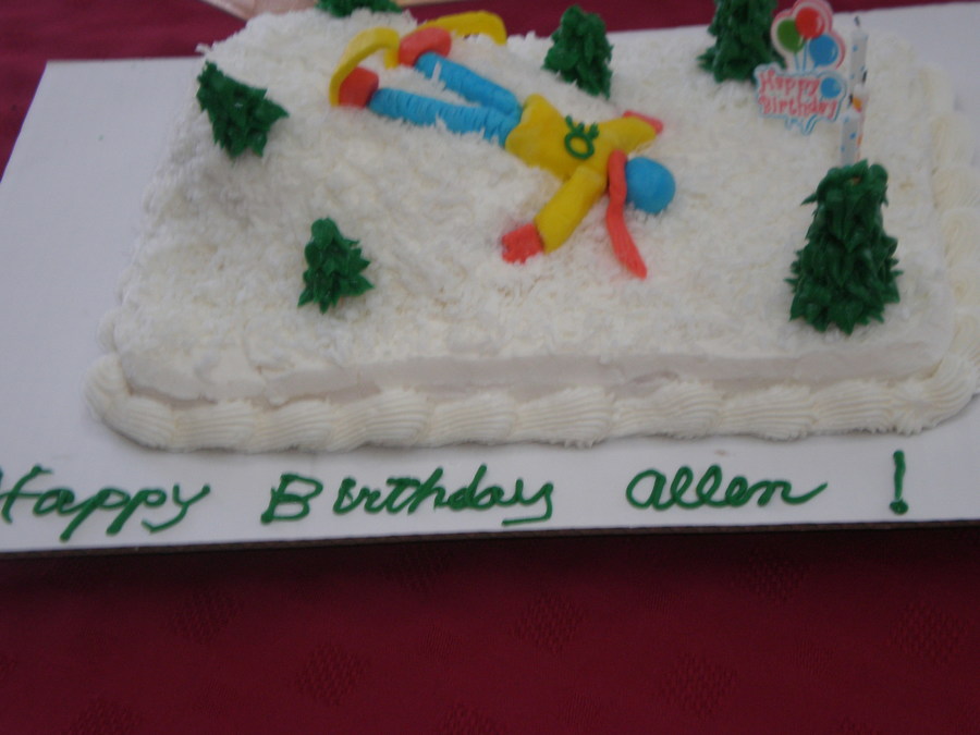 Skiing Birthday Cake - CakeCentral.com