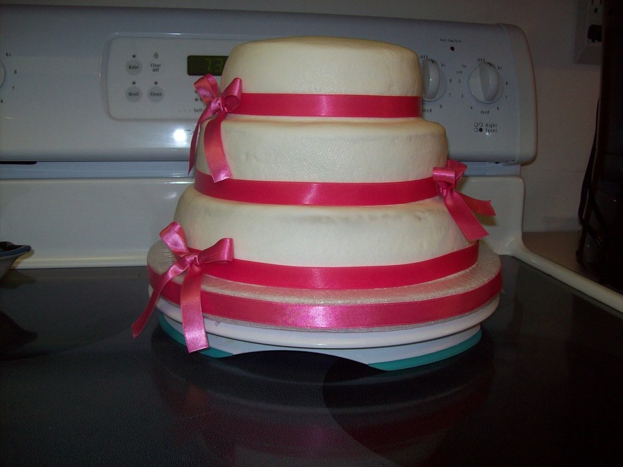 Pink Ribbon Cake - CakeCentral.com