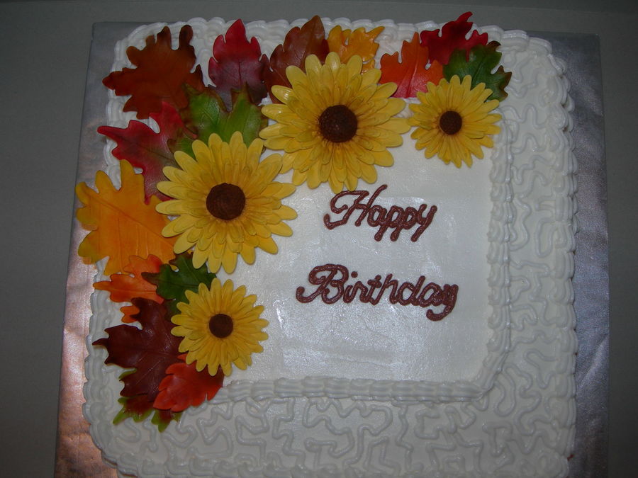 Fall Birthday Cake - CakeCentral.com