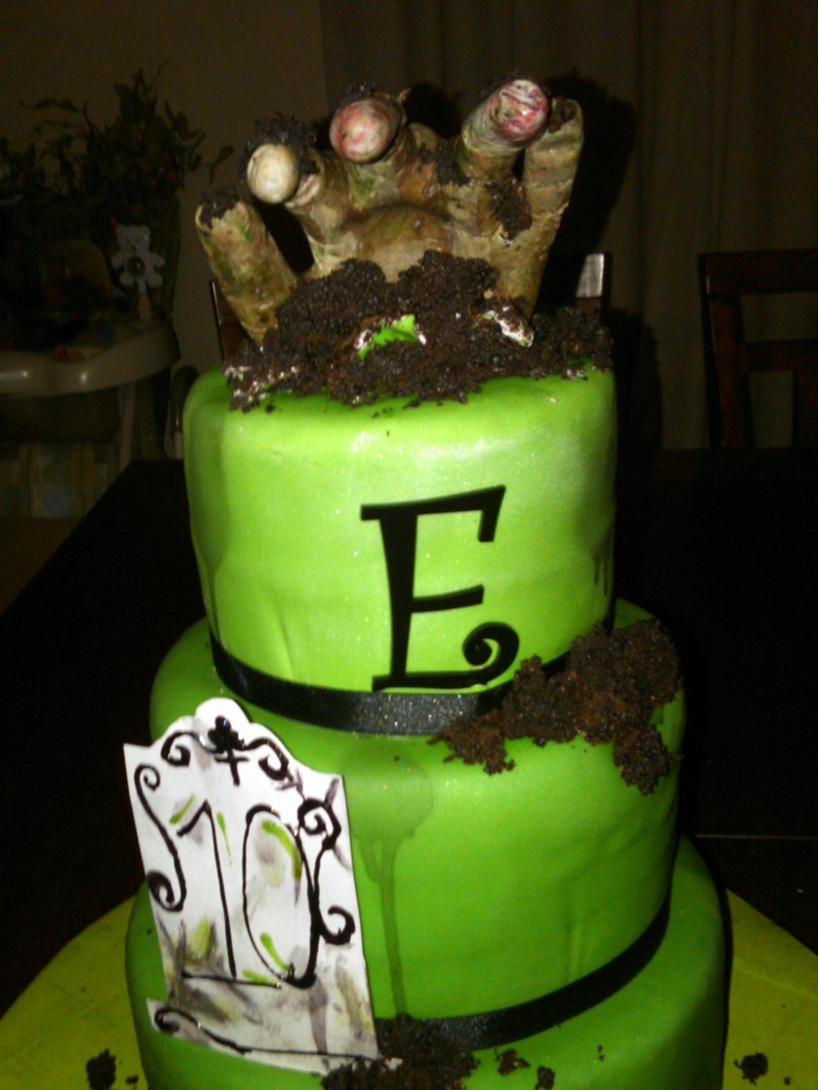 Zombie Hand Cake - CakeCentral.com