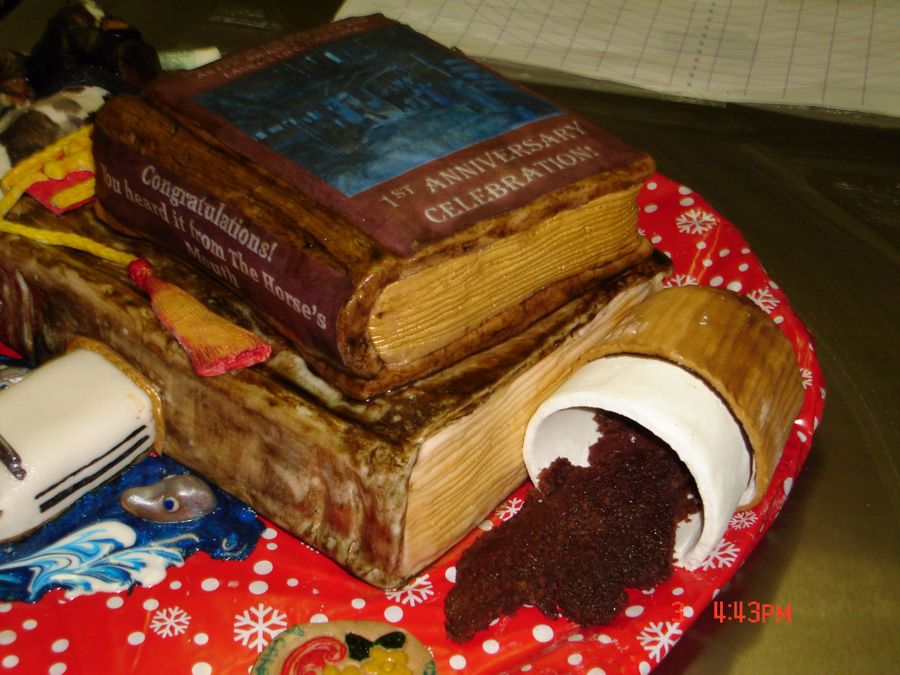1St Anniversary Cake For A Bookstore Client. - CakeCentral.com