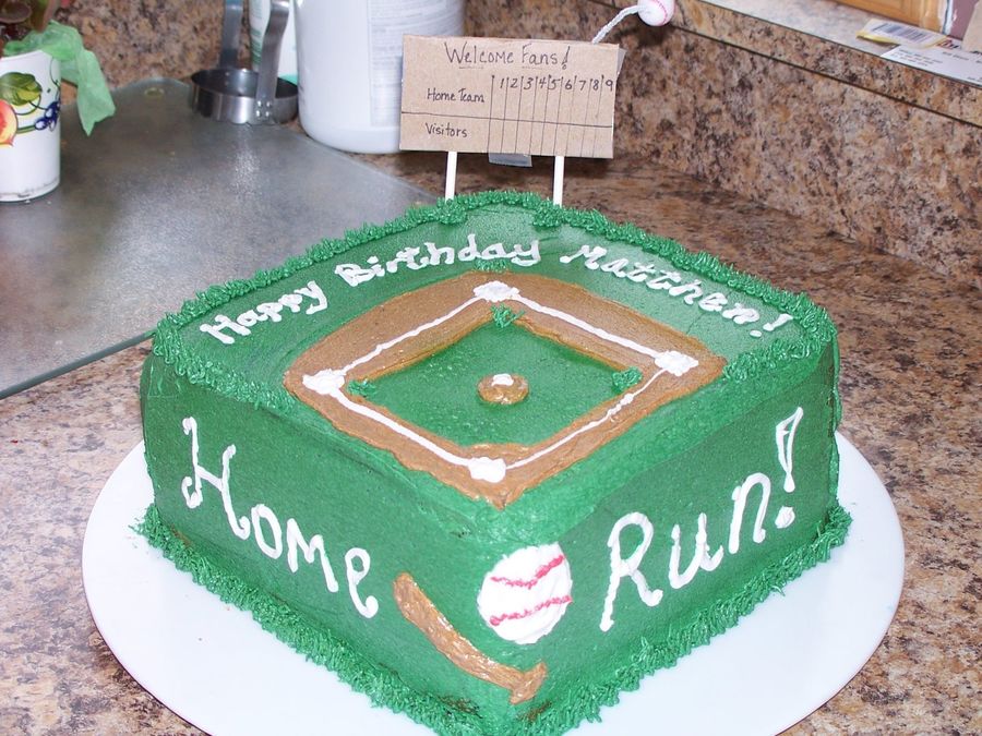 Square Baseball Cake - CakeCentral.com