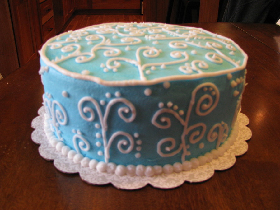 Scroll Birthday Cake - CakeCentral.com