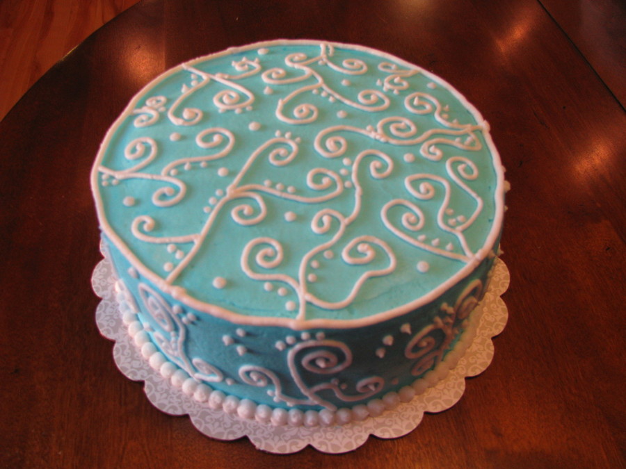 Scroll Birthday Cake - CakeCentral.com