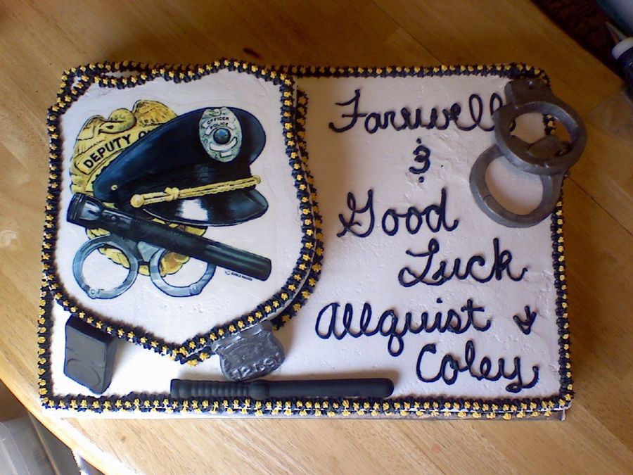 Going Away Cake For Officers @my Husbands' Station - CakeCentral.com