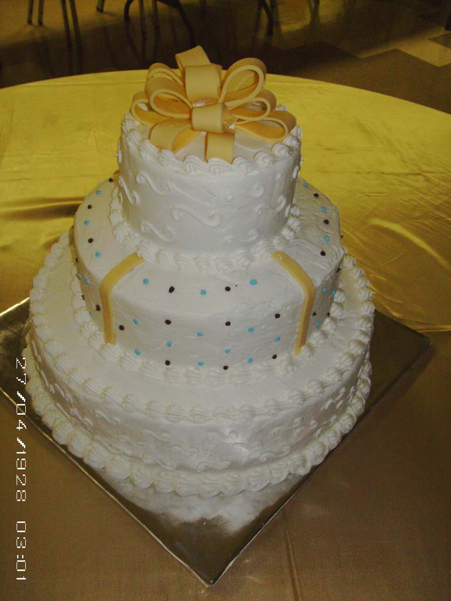 3 Tiered Wedding Cake - CakeCentral.com