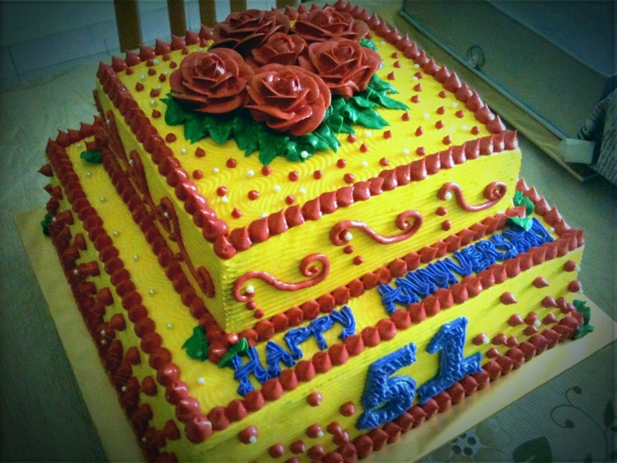 51St Wedding Anniversary Cake - CakeCentral.com