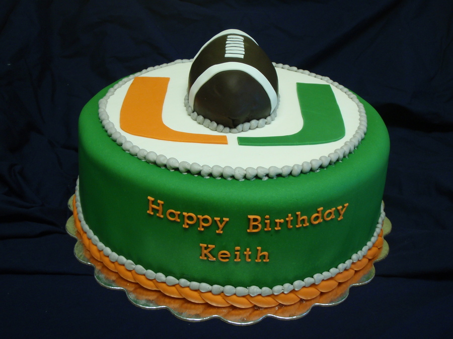 Miami Hurricanes Birthday Cake - CakeCentral.com