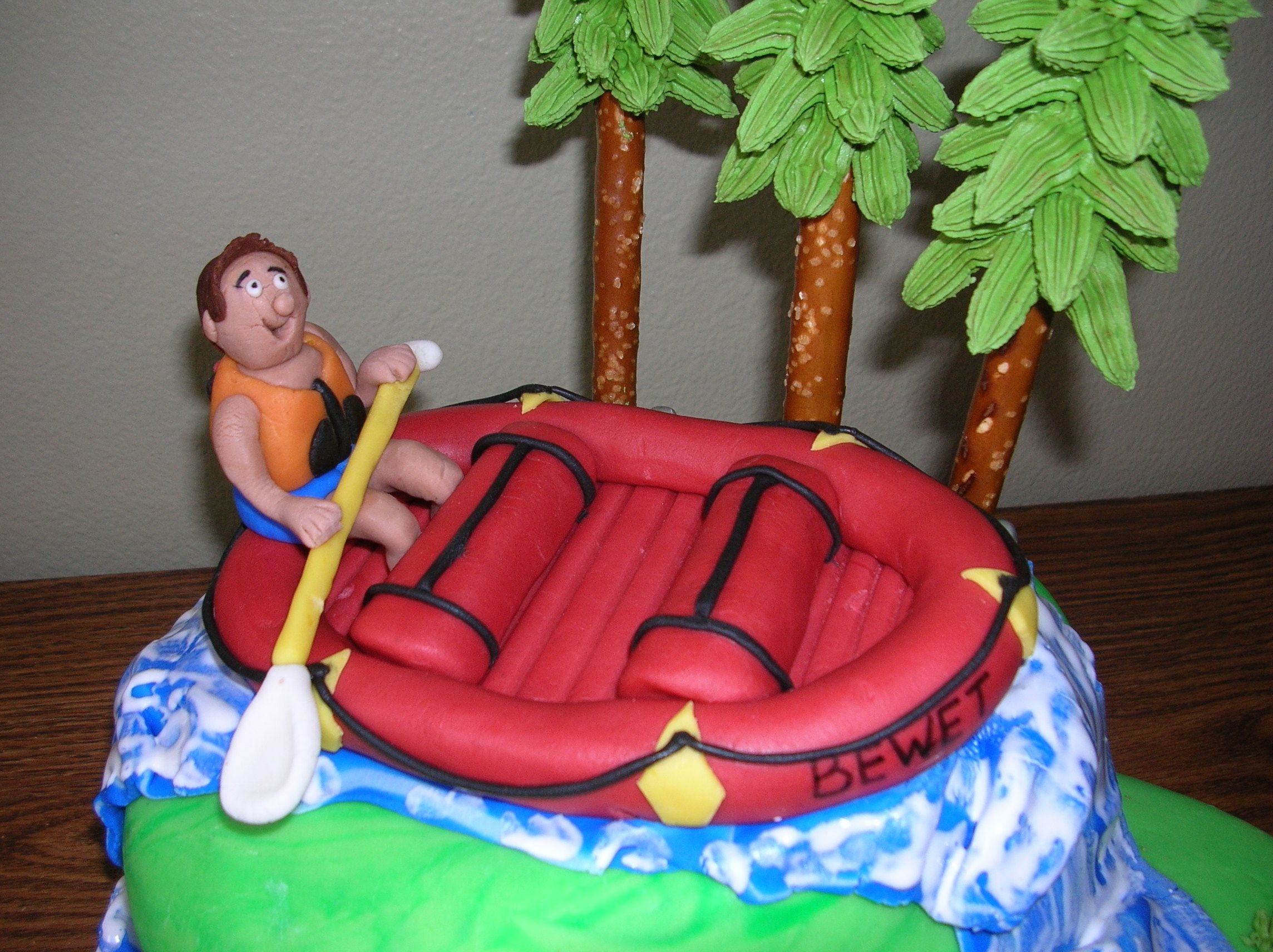 River Rafting Theme Cake - CakeCentral.com