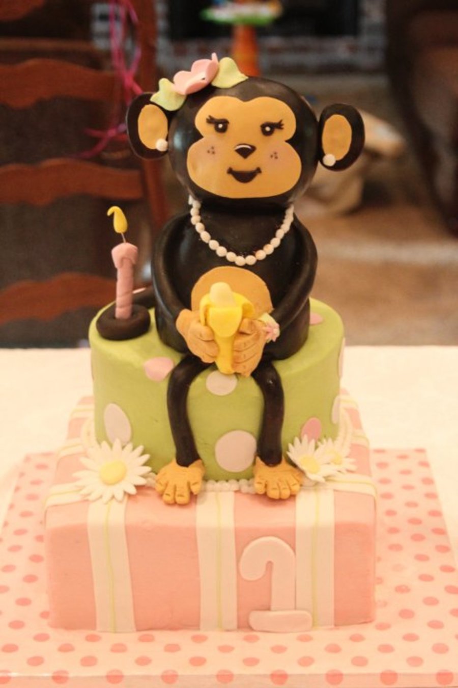 Rylee's Monkey- 1St Birthday - CakeCentral.com