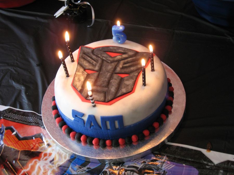 Transformers Autobot Logo Cake - CakeCentral.com