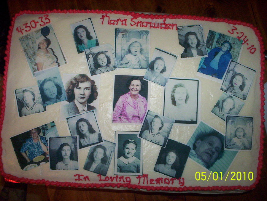Memorial Service Cake For Grandma - CakeCentral.com