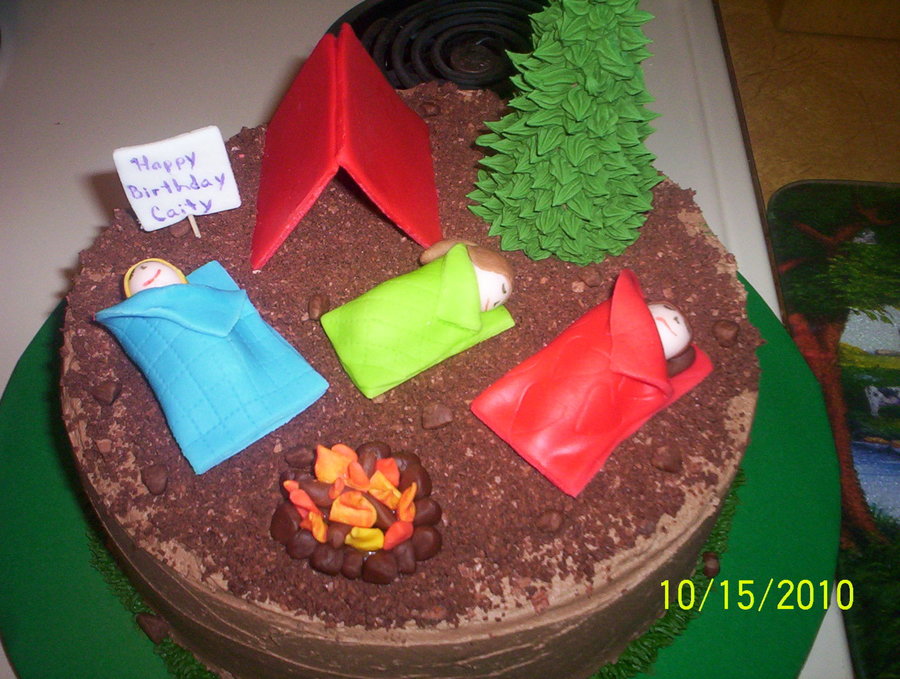 Camp Out Cake - CakeCentral.com