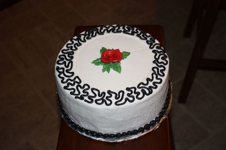 Cornelli Lace And Rose - CakeCentral.com