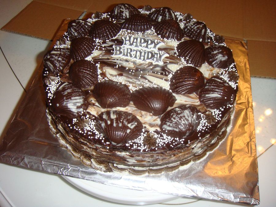 Shell Work Choclate Cake - CakeCentral.com