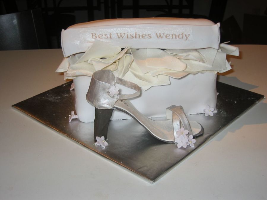 Shoe Box Cake With Shoe - CakeCentral.com