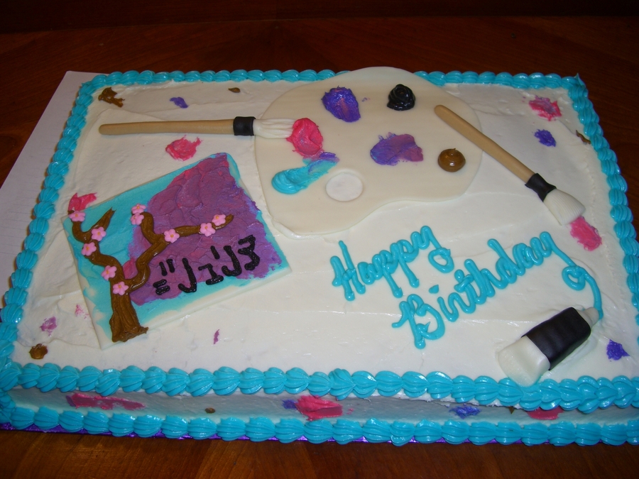 Paint Pallet Cake - CakeCentral.com
