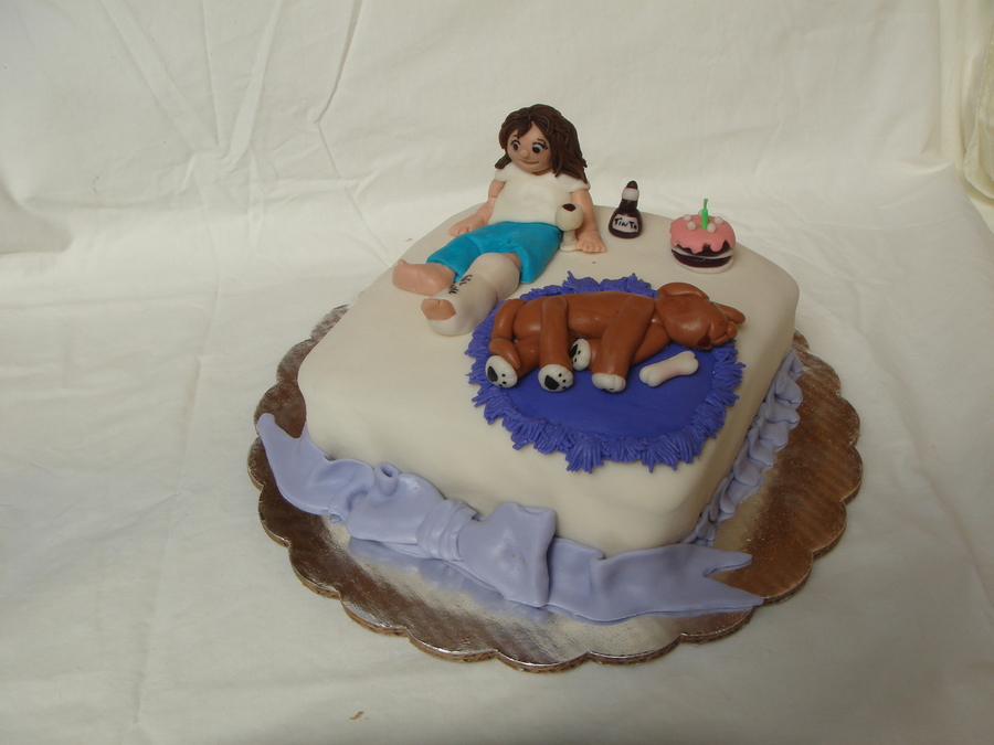 Broken Leg B Day - CakeCentral.com