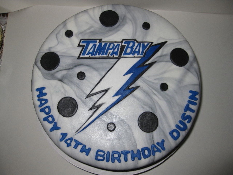 Dustin's Tampa Bay Lightning Cake - CakeCentral.com