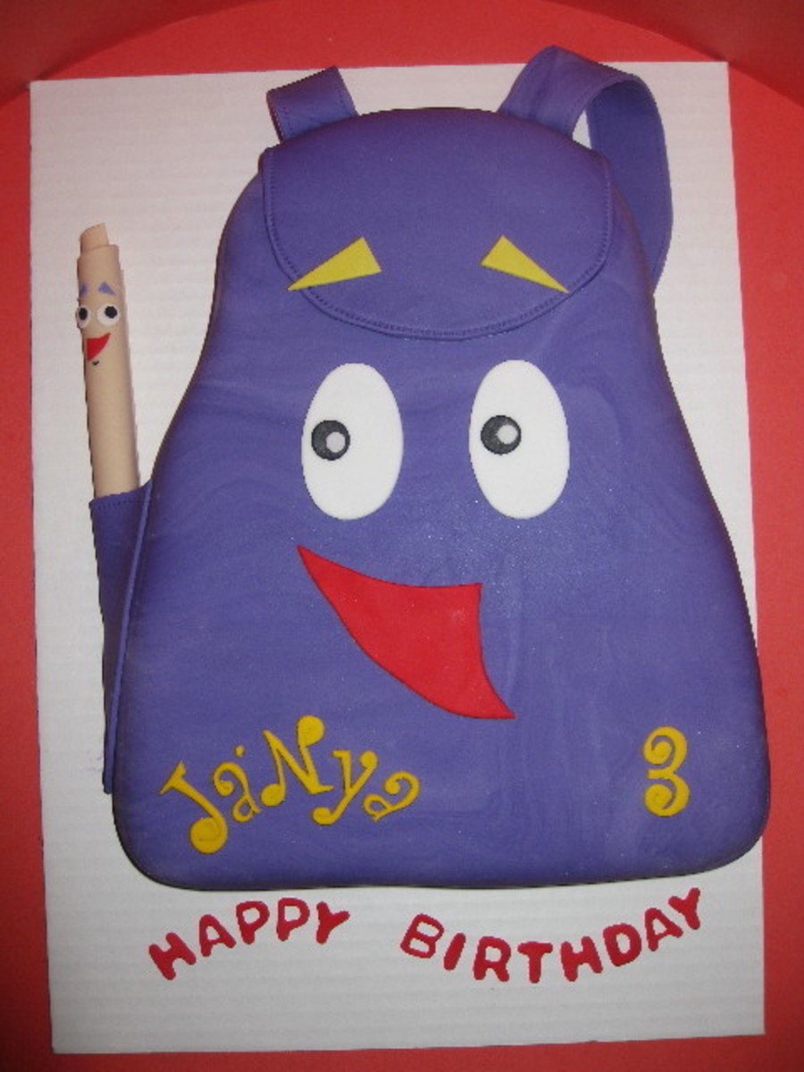 Dora's Back Pack Cake - CakeCentral.com