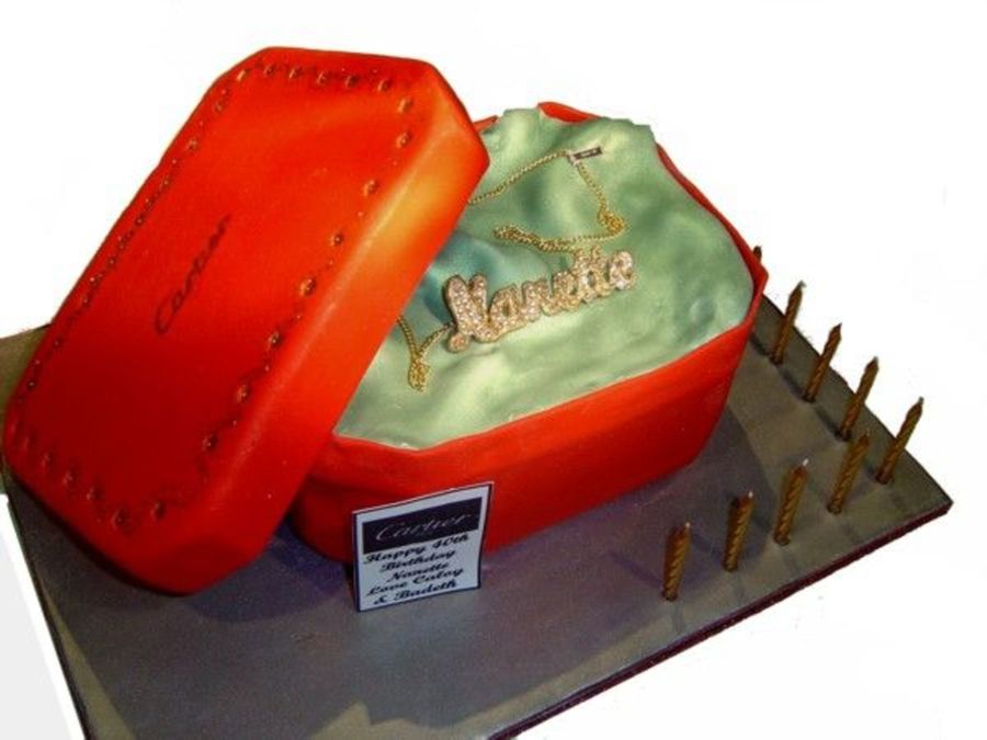 Cartier Gift Box Cake - CakeCentral.com