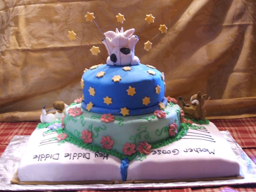 Hey Diddle Diddle Nursery Rhyme Cake - CakeCentral.com