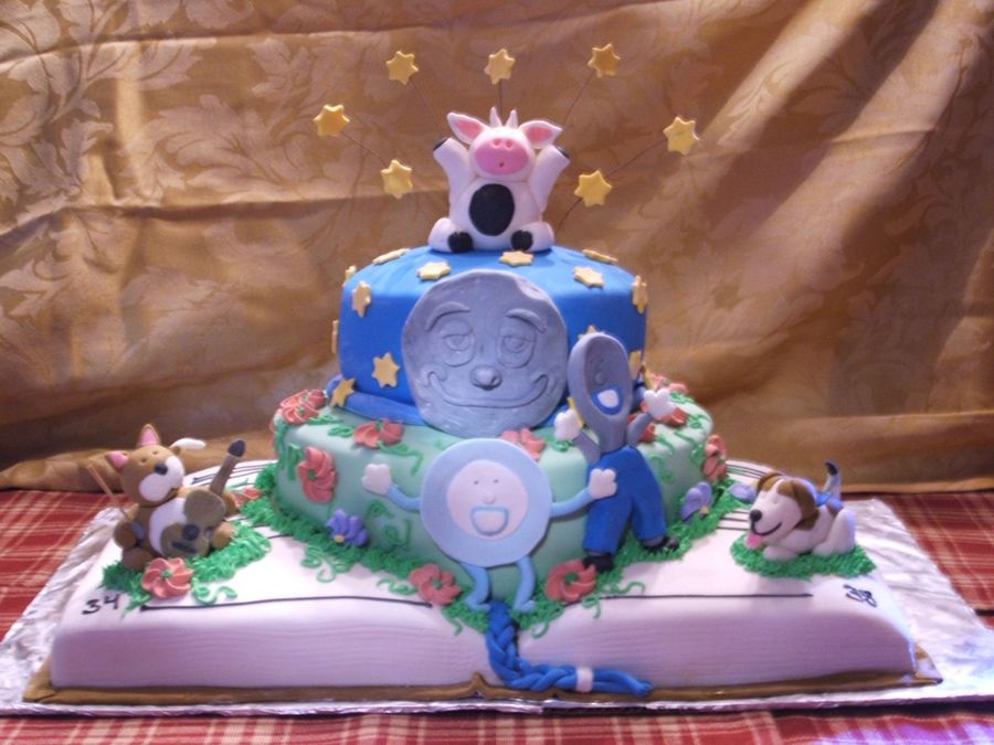 Hey Diddle Diddle Nursery Rhyme Cake - CakeCentral.com