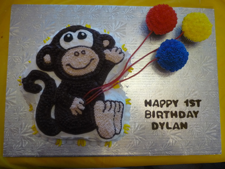 Monkey With Balloons - CakeCentral.com