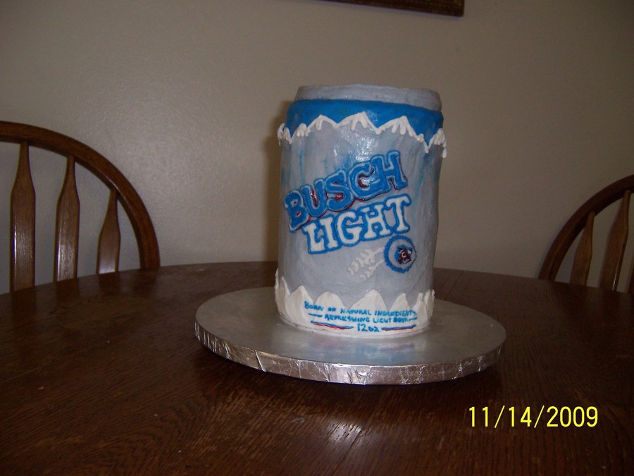 Busch Light Beer Can Cake - CakeCentral.com