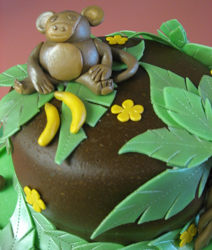 Monkey/jungle Theme Birthday Cake - CakeCentral.com