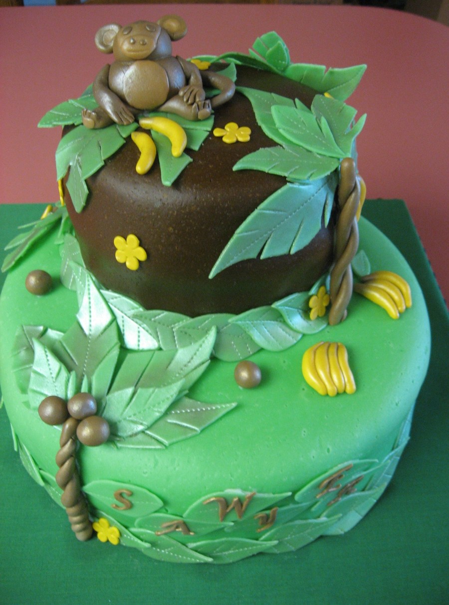 Monkey/jungle Theme Birthday Cake - CakeCentral.com