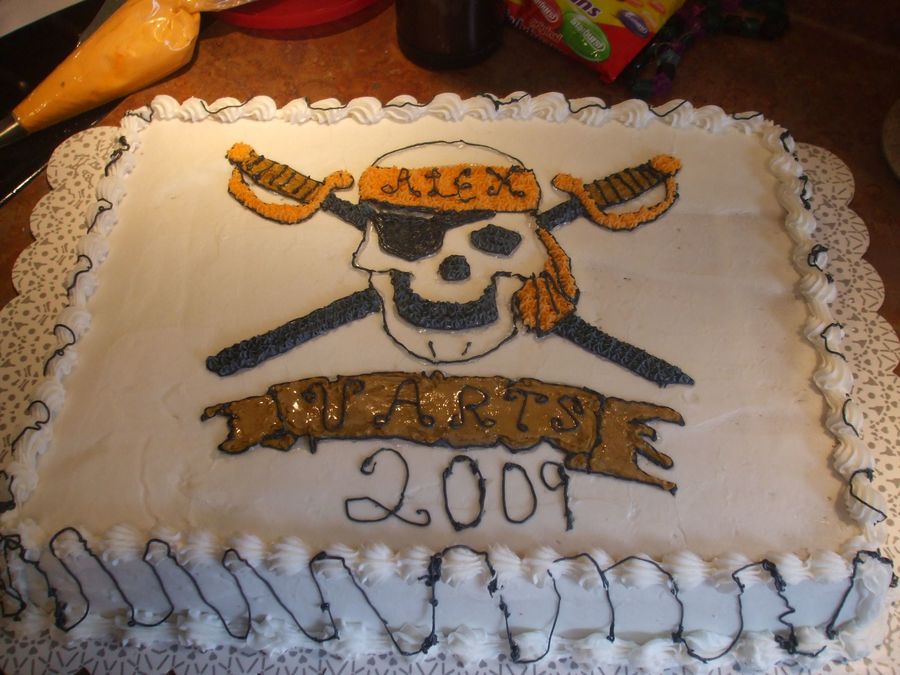 Pirate Graduation Cake - CakeCentral.com